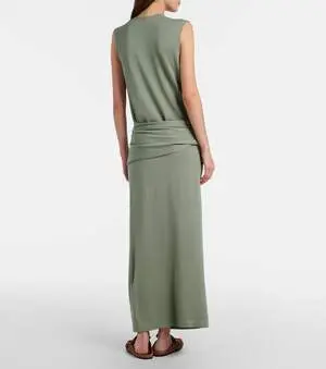 JIL SANDER Virgin Wool Maxi Dress - Green
