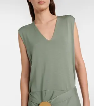 JIL SANDER Virgin Wool Maxi Dress - Green