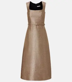 EMILIA WICKSTEAD Ciro Sequined Tweed Cocktail Dress - Gold