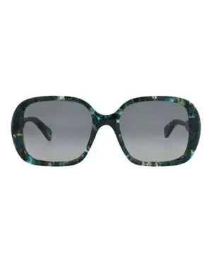 Chloé Recycled Acetate Square Frame Sunglasses - Green Green Grey (ch0222s/30015147/004)