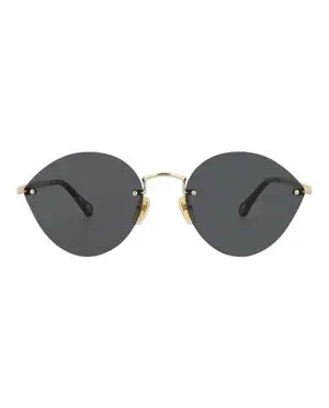 Chloé Cat Eye Frame Metal Sunglasses - Gold Gold Grey (ch0253s/30015745/001)