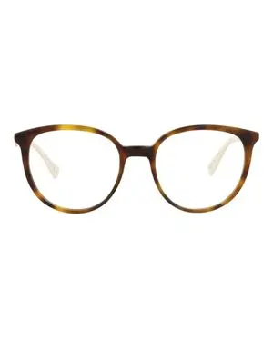 Gucci Round-frame Acetate Optical Frames - Havana Silver Transparent (gg1008o/30011759/003)