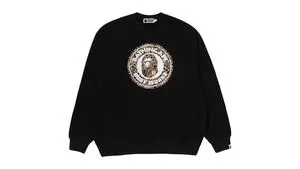 A BATHING APE Relaxed Fit Crewneck Sweatshirt - Black