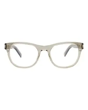 Saint Laurent Square Frame Recycled Acetate Optical Frames - Beige Beige Transparent (sl663/30015243/003)