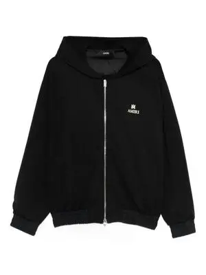 Amiri Logo Zip-up Hoodie - Black