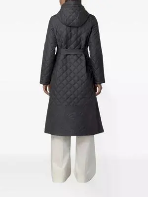 K-WAY Quilted Belted Hooded Jacket