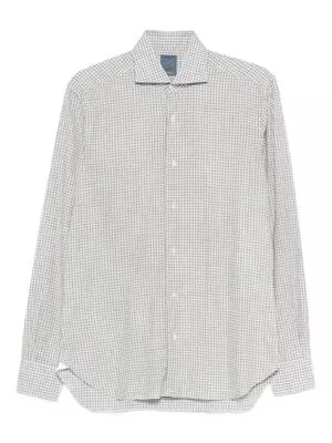 BARBA NAPOLI Gingham-pattern Button-up Shirt