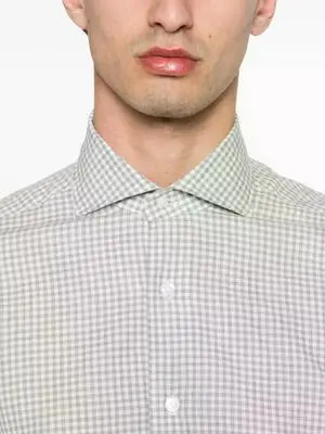 BARBA NAPOLI Gingham-pattern Button-up Shirt