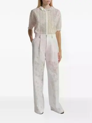 Alberta Ferretti Eyelet Trousers