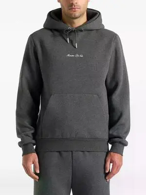 Manière De Voir Charcoal Signature Regular-fit Hoodie - Grey