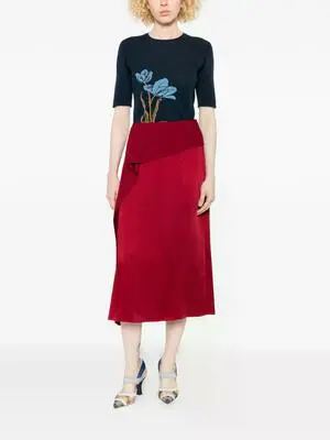 Erdem Floral-motif Knitted T-shirt - Blue