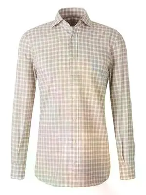 ATELIER MUNRO Buttoned Patterned Dress Shirt
