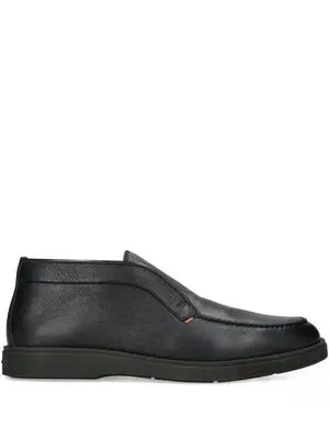 Santoni Leather Slip-on Loafers