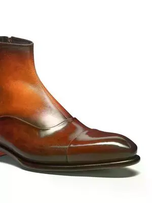 Santoni Leather Zip-up Boots