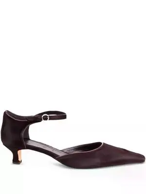 AeydĒ 35mm Tillie Ankle Strap Pumps - Brown