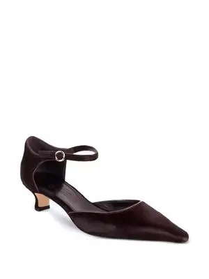 AeydĒ 35mm Tillie Ankle Strap Pumps - Brown