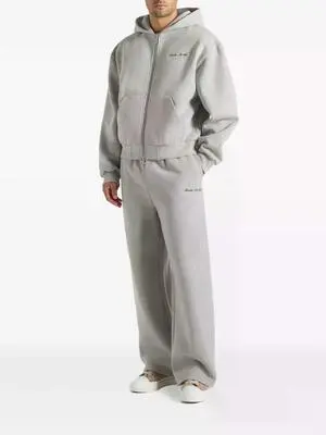 Manière De Voir Maniere De Voir Signature Script Wide Leg Joggers - Grey