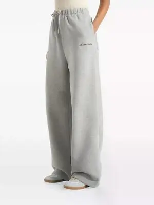 Manière De Voir Maniere De Voir Signature Script Wide Leg Joggers - Grey