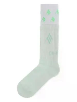 Attico Logo-detail Socks - Green