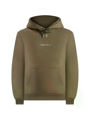Manière De Voir Logo-embroidered Regular-fit Hoodie - Green