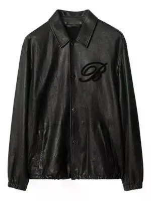 Burberry Cursive Logo Leather Overshirt