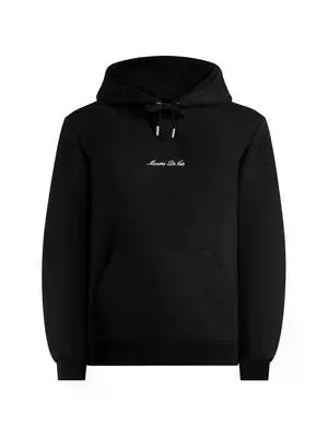 Manière De Voir Signature Regular-fit Hoodie - Black