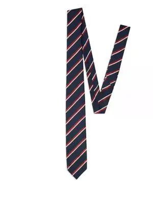 Dsquared2 Striped Silk Neck Tie - Blue