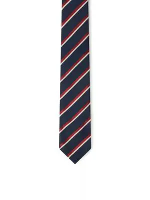 Dsquared2 Striped Silk Neck Tie - Blue
