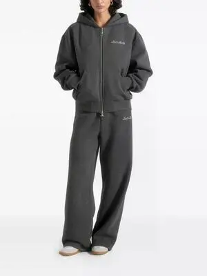 Manière De Voir Signature Relaxed Fit Zip Hoodie - Grey