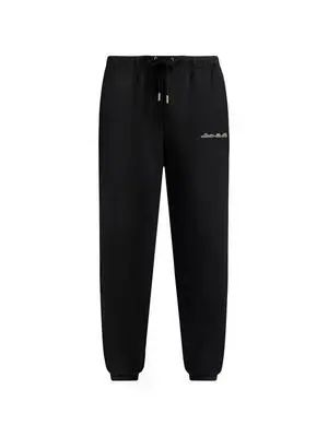 Manière De Voir Js005 In Signature Regular-fit Cuffed Joggers - Black