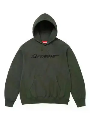 Supreme Embroidered Drawstring Hoodie - Green