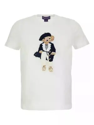 Ralph Lauren Embroidered Bear T-shirt - Neutrals