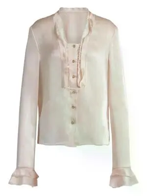 Alberta Ferretti Ruffled Buttoned Shirt