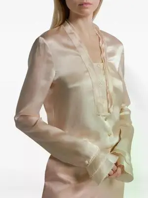 Alberta Ferretti Ruffled Buttoned Shirt