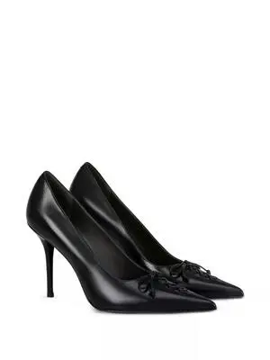 POTAMY 100mm Pointed Pumps With Lace-up Detail