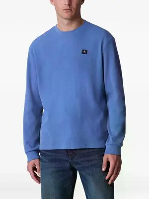 Calvin Klein Long-sleeve Logo-patch Sweater