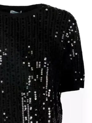 Marella Sequin Embellished Top - Black