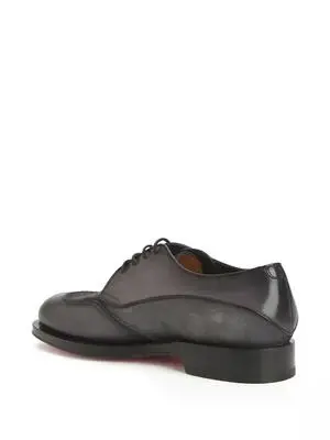Santoni Suede-panel Derby Shoes