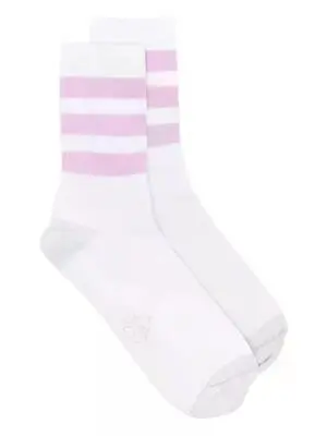 ALTO MILANO Logo-detail Socks - White