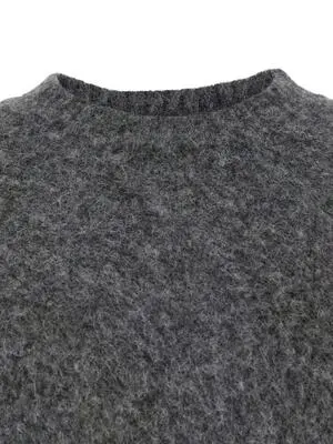 COOR Ribbed-trims Crew-neck Sweater - Grey