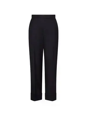 Thom Browne Wool Tuxedo Stripe Trousers - Black