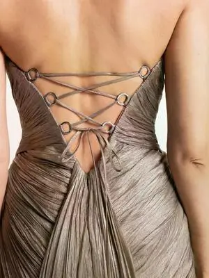 MARIA LUCIA HOHAN Jolie Pleated Dress - Neutrals