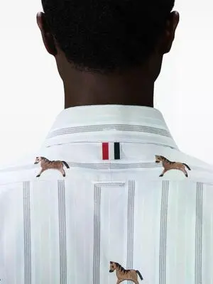 Thom Browne Button-fastening Horse-pattern Shirt