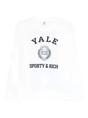 SPORTY & RICH Logo-print Sweatshirt - White