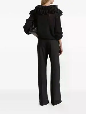 Alberta Ferretti Ruffled Knitwear - Black