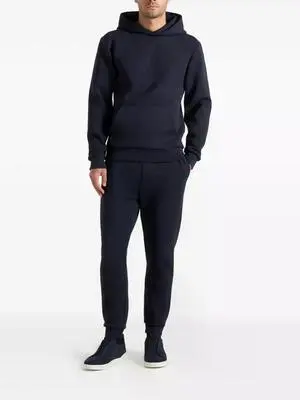 Manière De Voir Js008 In Navy Tapered Fit Cuffed Joggers - Blue