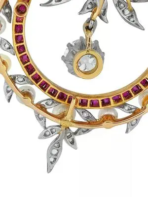 LB EXCLUSIVE 18k Yellow Gold, Platinum, Diamond, And Ruby Necklace