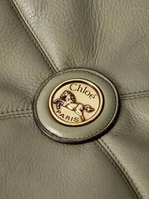 Chloé Balloon Full-grain Leather Tote - Green