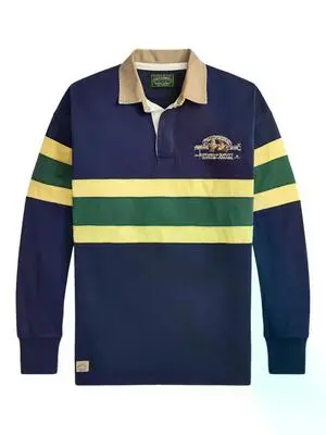 Polo Ralph Lauren Striped-detail Long-sleeve Polo Shirt - Blue