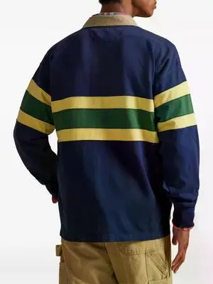 Polo Ralph Lauren Striped-detail Long-sleeve Polo Shirt - Blue